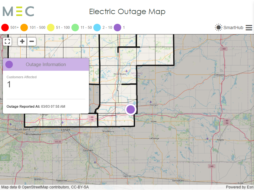 Reading Our Outage Map