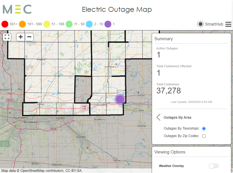 Reading Our Outage Map
